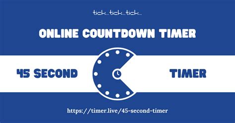 45 Seconds Timer No Ads Big Free Customize