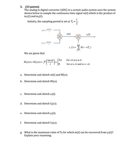 solved 5 35 points the analog to digital converter adc