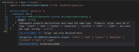 Typescript Error With Windicss Attributify · Issue 586 · Solidjssolid
