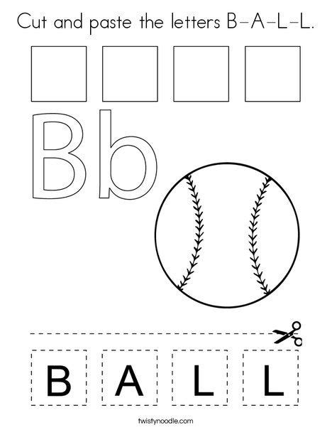 Letter B Cut And Paste Worksheet