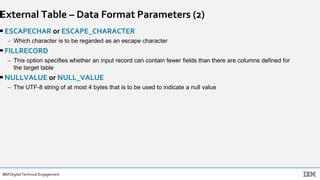 IBM Db External Tables PPT
