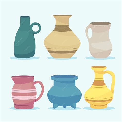 Premium Vector Hand Drawn Pottery Collection Element