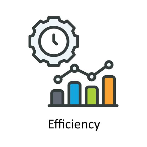 Efficiency Vector Fill Outline Icon Design Illustration Time