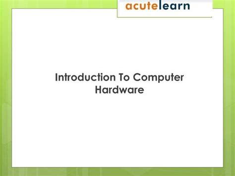 Acronyms Of Parts Of Computer System Servicing Pdf Operating