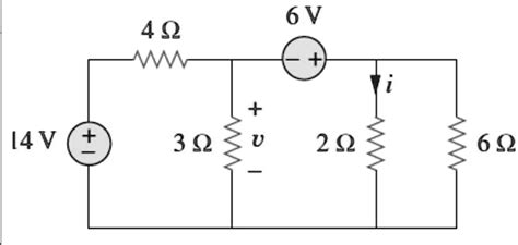Solved Find V And I In The Following Circuit Will Rate Please Describe Each Step Of The