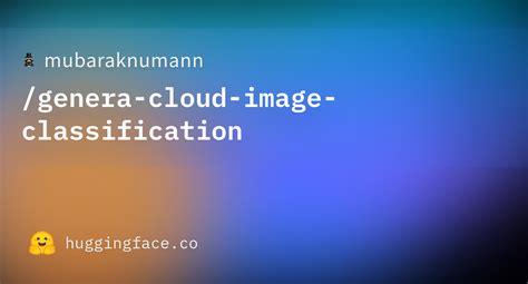 Mubaraknumann Genera Cloud Image Classification · Hugging Face
