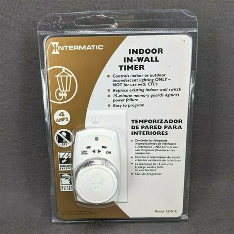 Intermatic Ej351c 120 Volt 24 Hour Programmable Wall Switch Timer New