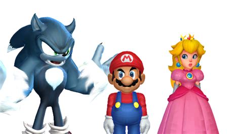 Mario Peach And Werehog Sonic By Peachysilver On Deviantart