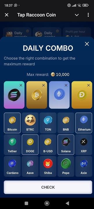 Raccoon Daily Combo Card Today 29 Aug 2024 Raccoon Combo Racon