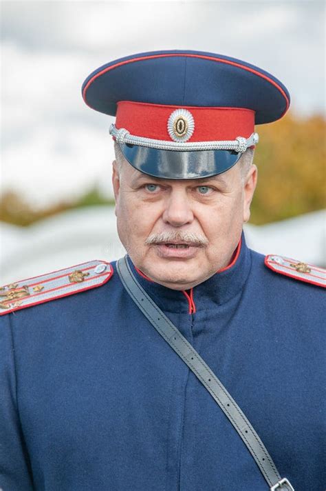 Moscow Russia October 1 2016 Portrait Of An Elderly Cossack
