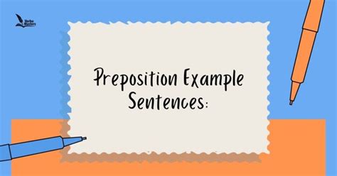 Preposition Example Sentences In English