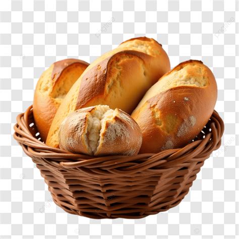Panes Franceses Frescos En Comida De Panadería De Canasta Png Dibujos