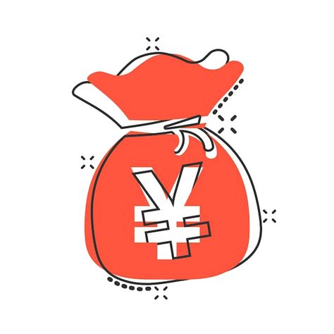 Premium Vector Vector Cartoon Yen Yuan Bag Money Currency Icon In