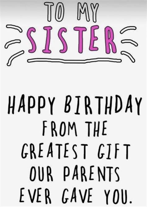 Sister Birthday Quotes Funny Artofit