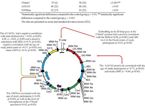 Table 3 From The Relationship Between Mitochondrial Genome Mutations In