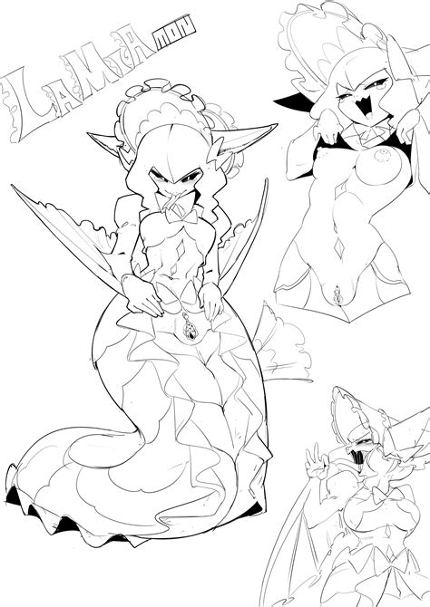 Papyruth7 Lamiamon Digimon Absurdres Highres 1girl Black Sclera