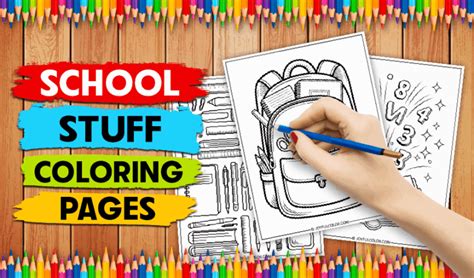 24 Free Printable School Stuff Coloring Pages For Adults