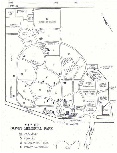 Olivet Gardens Of Cypress Lawn Memorial Park In Colma California