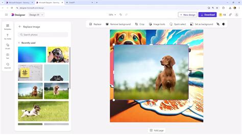 Working With Microsoft Designer Using Quick Commands