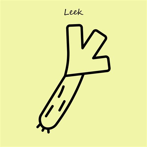 Simple Leek Icon 44600207 Vector Art At Vecteezy