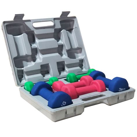 Nd Fitness 12kg Dumbbell Hand Weights Set And Case Gymexercisetoning