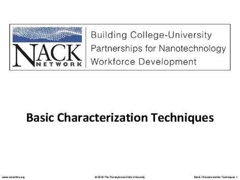 Basic Characterization Techniques Nano 4 Me Org