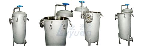 304 Stainless Steel Flange Top Cover Bag Filter Housing With 1 2