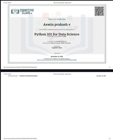 Aswin Prakash V On Linkedin Completed Course On Python 101 For Data Science