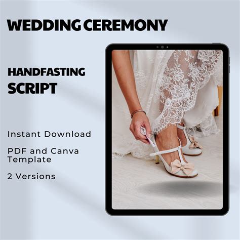Handfasting Wedding Ceremony Script For Officiant Or Couple Customize Your Wedding Vows Non