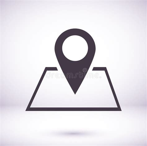 Map Pointer Icon Gps Location Symbol Flat Design Style Eps 10 Vector Stock Illustration
