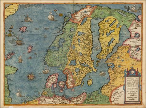 Carte De Leurope Du Nord De 1593 Par Gerard De Jode