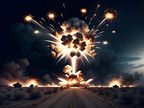Premium Ai Image An Exploding Bomb Brought Terror And Devastation To