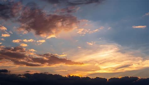 Premium Photo Beautiful Dramatic Sky On Sunset Background