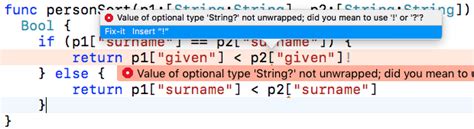 Swift 3 And Comparing Optionals