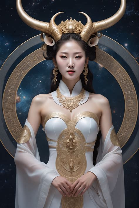 download ai generated woman horns royalty free stock illustration image pixabay