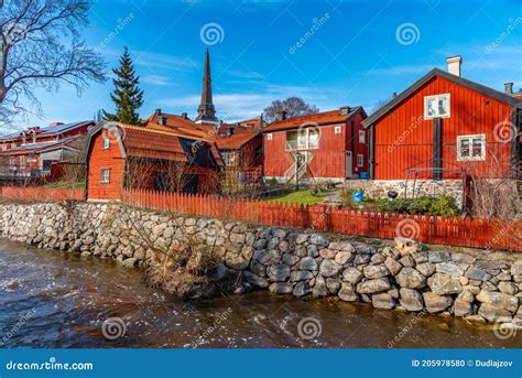 Cathedral In Vasteras Viewed Behind River Svartan Sweden Royalty Free