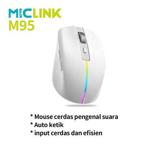 Jual Miclink M95 Mouse Ai Rechargeable Type C Dengan Receiver Usb Pc