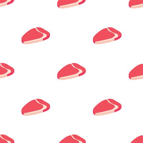 Piece Of Meat Beef Pattern Seamless Vector 15662688 Vector Art At Vecteezy