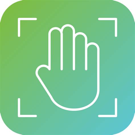 Biometric Hand Vector Icon Style 22296109 Vector Art At Vecteezy