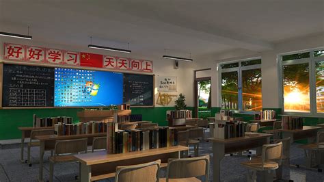 真实高中教室场景设计nanbatian008 站酷zcool