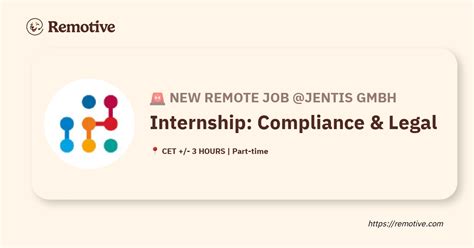 [hiring] Internship Compliance And Legal Jentis Gmbh