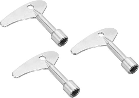 Patikil Triangle Spanner Key 3 Pack Zinc Alloy Elevator Lift Door Lock Keys Triangle Cabinet