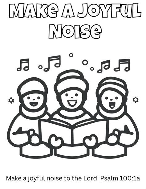 Make A Joyful Noise Unto The Lord Coloring Page Artofit