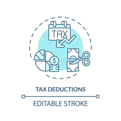 Tax Deduction Soft Blue Concept Icon Stock Vector Illustration Of Aesthetic Information