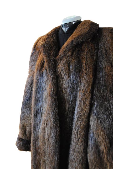 Womens Luxurious Beaver Fur Long Coat Etsy