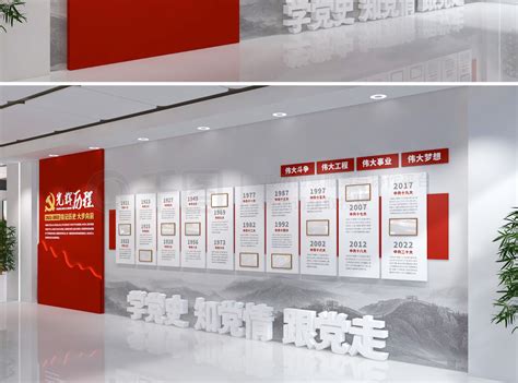 光辉历程文化墙大气党的光辉历程学党史文化墙矢量图免费下载eps格式编号70828339 千图网