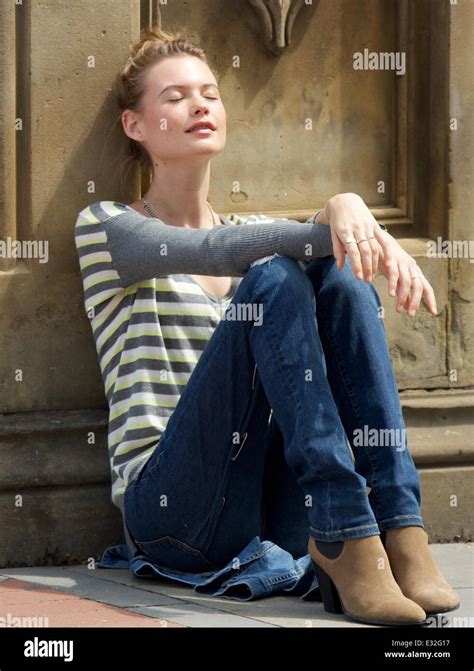 Behati Prinsloo At A Photoshoot For Victorias Secret At Central Park