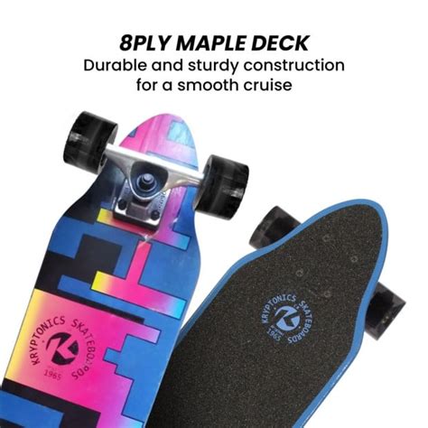 Kryptonics 26 Inch Skateboard Mini Cutaway Cruiser Board 89 Is Fine