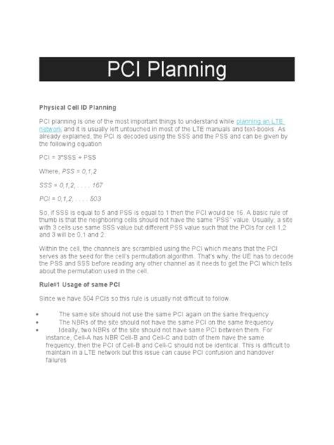lte pci planning pdf duplex telecommunications antenna radio