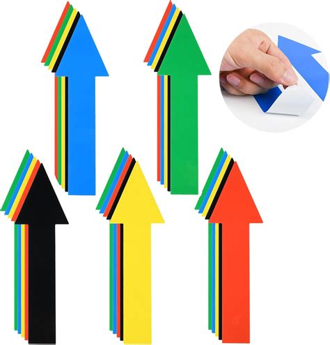 Cosmos 45 Pcs Arrow Floor Decals Colored Arrow Stickers